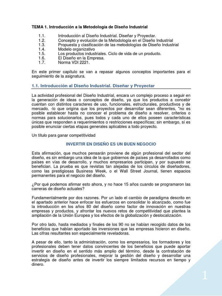 Tema 01 - Introduccion | PDF | Diseño | Producto (Negocio)