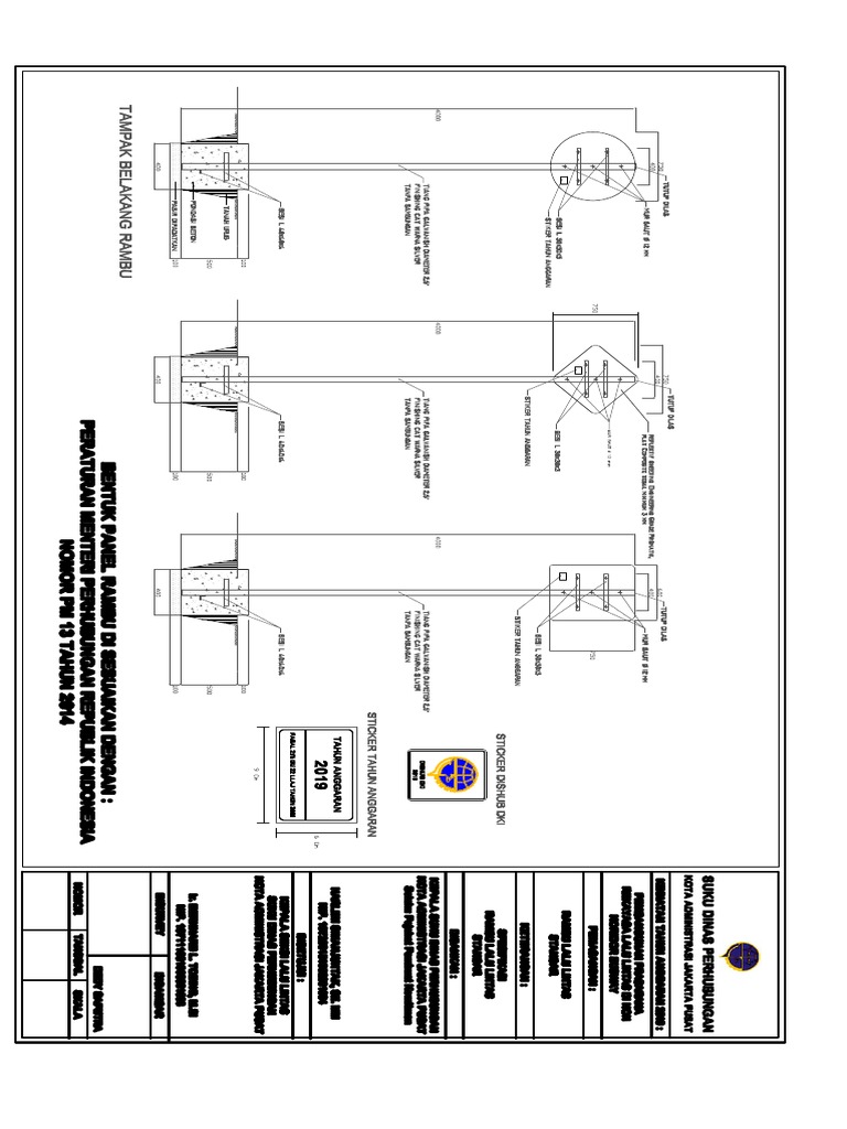 Gambar Spek Teknis Rambu Standar | PDF