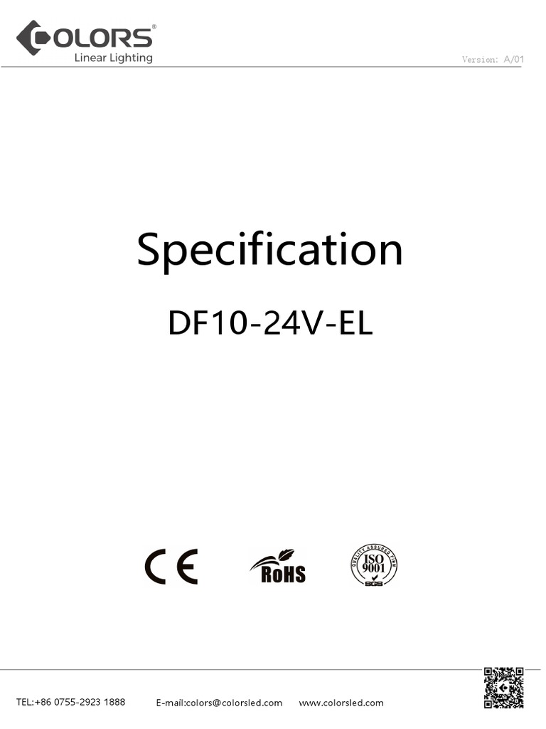 DF10-24V-EL Specs A01-EN | PDF | Power Supply | Electrical Components