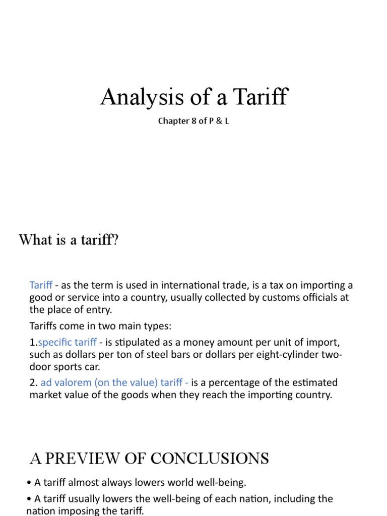 Impact of Tariffs on Trade and Economy | PDF | Economic Surplus | Tariff