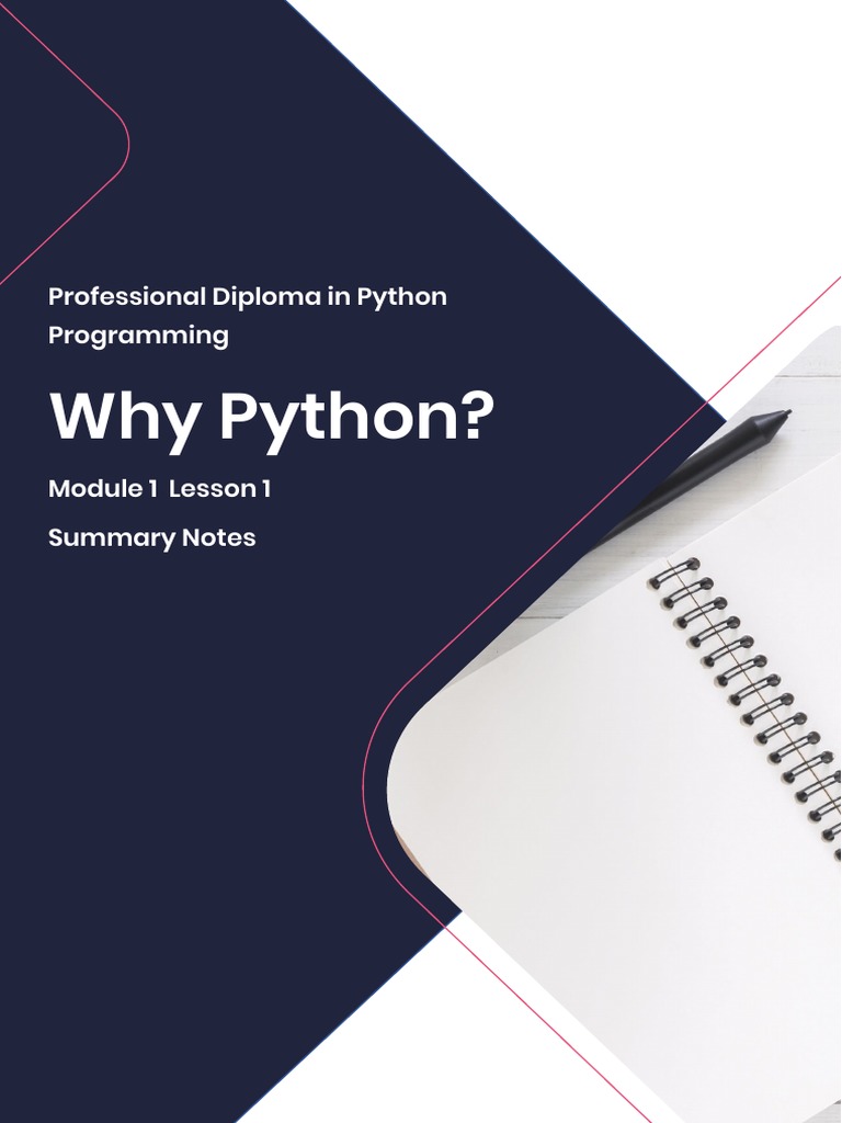 Why Python?: Professional Diploma in Python Programming | PDF | Python ...