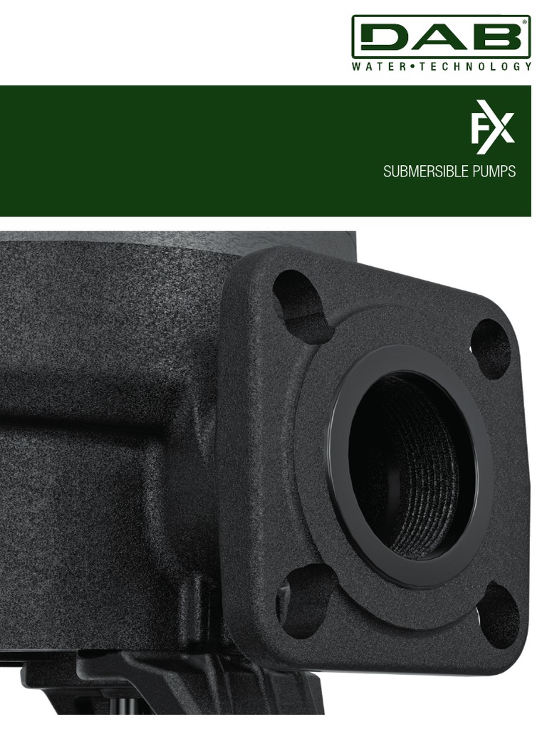 DAB Submersible Pumps | PDF | Electric Motor | Pump