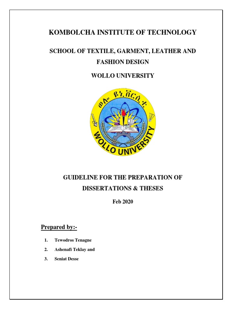 Thesis Guide Line Fashion Design New | PDF | Thesis | Citation