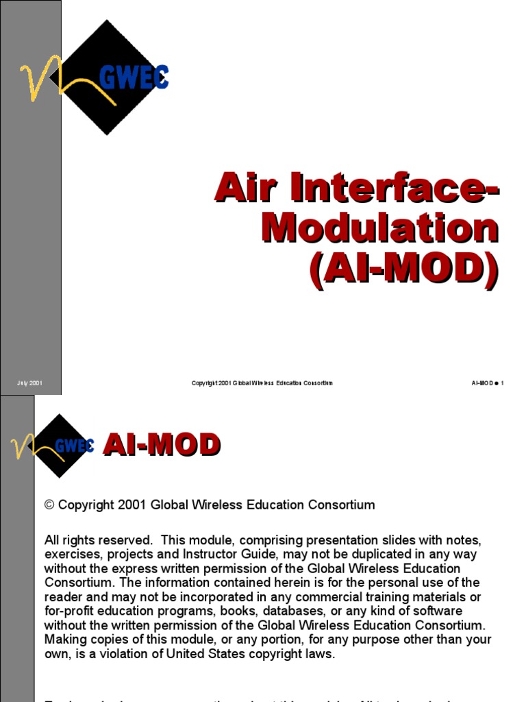 Air Interface - Modulation | PDF | Modulation | Frequency Modulation