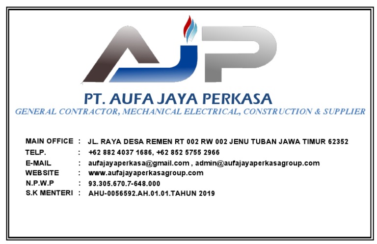 Papan Nama Pt. Ajp | PDF