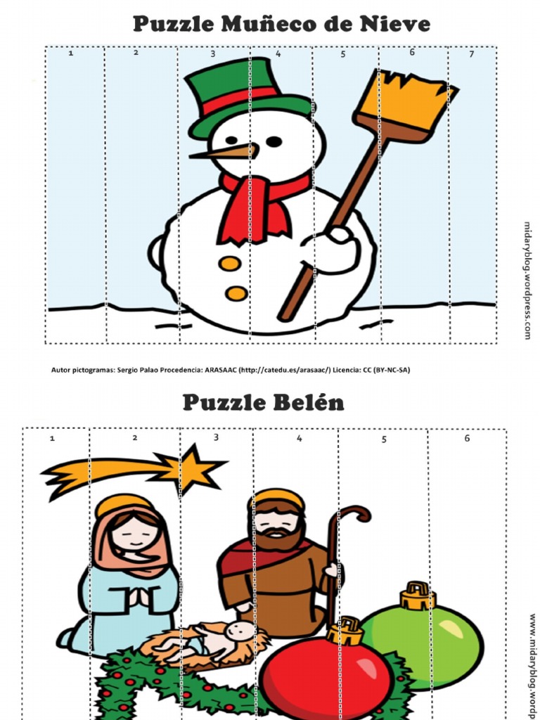 7 Puzzles Invierno Castellano | PDF