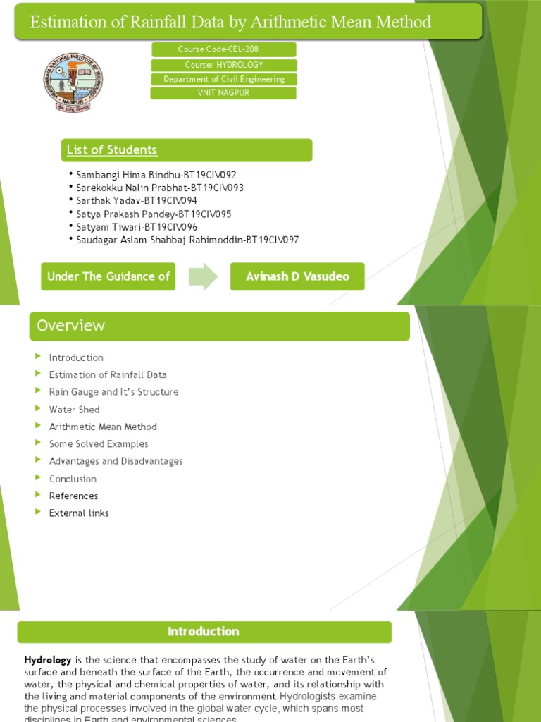 Arithmetic Mean Method | PDF | Precipitation | Hydrology