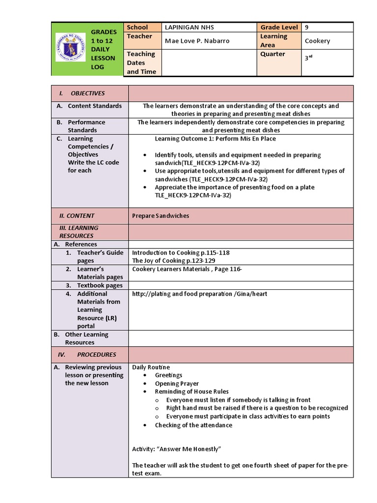 Third Quarter Grade 9 | PDF | Teachers | Learning