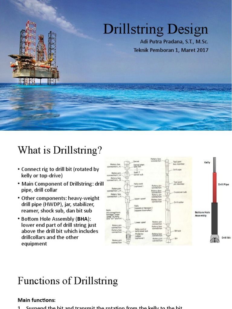 Drillstring Design: Adi Putra Pradana, S.T., M.Sc. Teknik Pemboran 1 ...