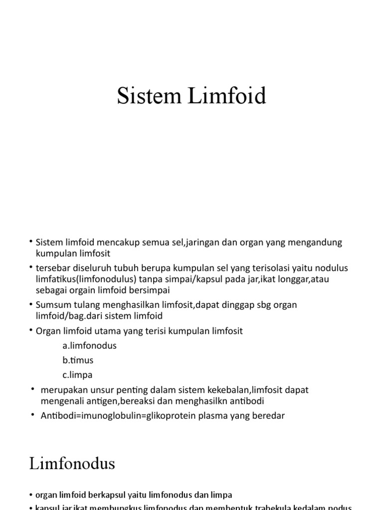 Sistem Limfoid | PDF