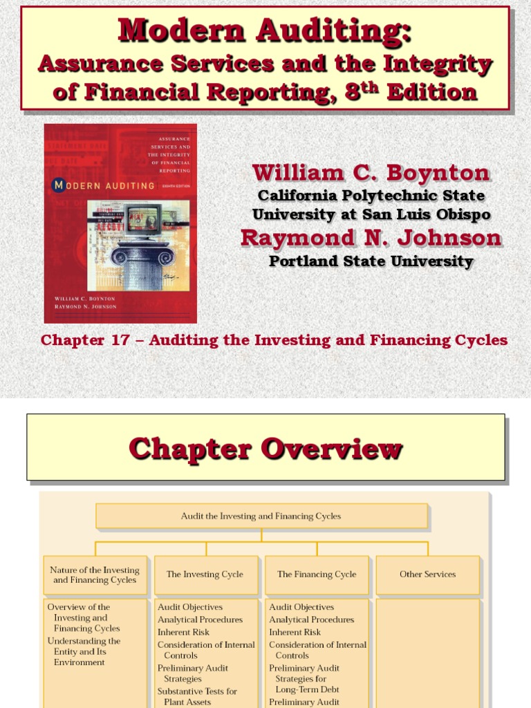 Assurance Services and The Integrity of Financial Reporting, 8 Edition ...