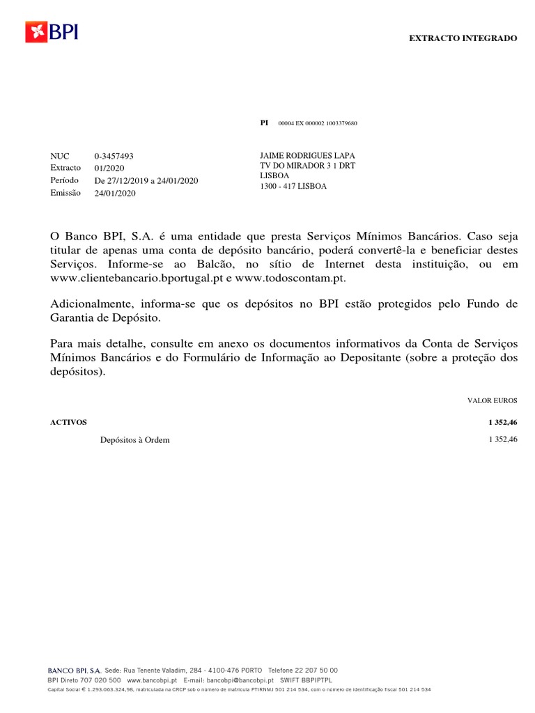 Extrato Integrado | PDF | Crédito | Finanças e Administração de Capital