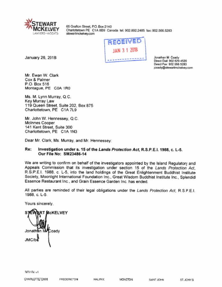 IRAC Investigation Letter | PDF