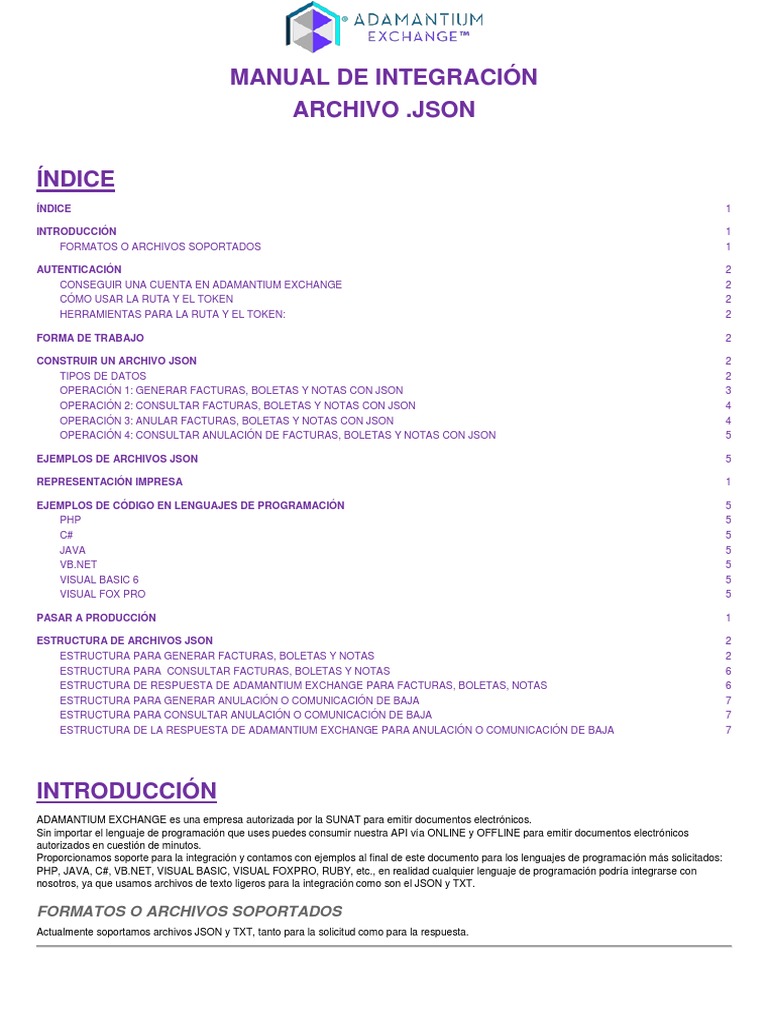 Manual JSON ADAMANTIUMEXCHANGE - API - JSON - V1 | PDF | Json | Xml Manual JSON ADAMANTIUMEXCHANGE - API - JSON - V1 | PDF | Json | Xml