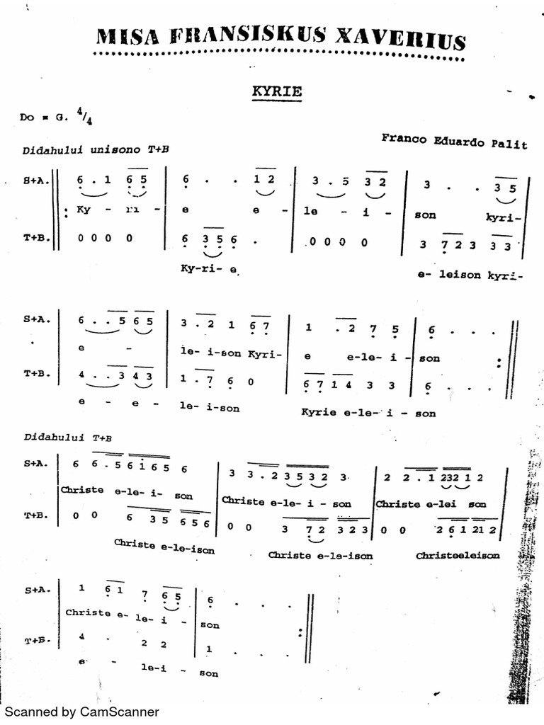Misa St. Fransiskus Xaverius | PDF