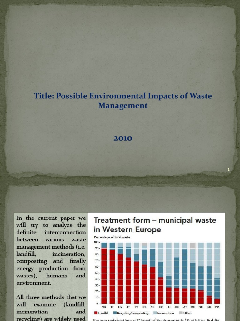 Possible Enviromental Impacts of Waste Management | PDF | Waste ...