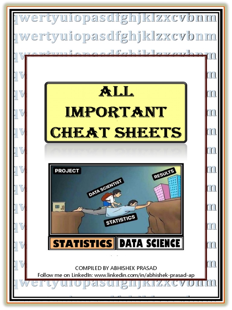 A 18-Page Statistics & Data Science Cheat Sheets | PDF | Probability ...