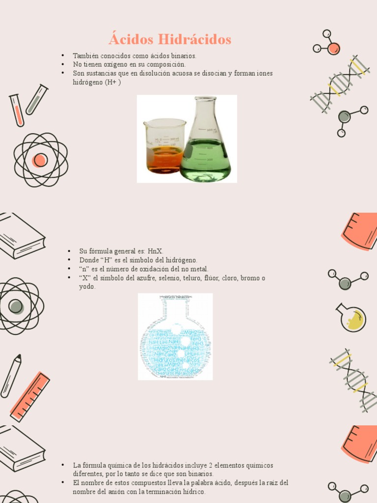 Acidos Hidracidos y Acidos Oxacidos | PDF | Química Física | Compuestos químicos