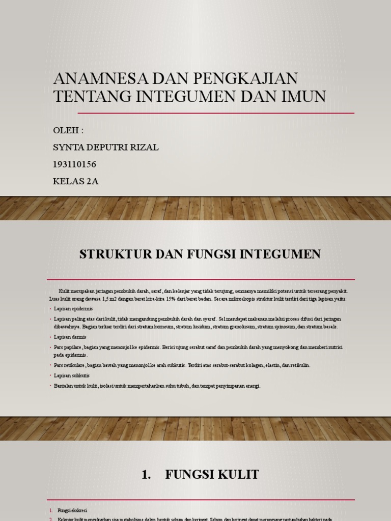 Anamnesa Dan Pengkajian Tentang Integumen Dan Imun | PDF