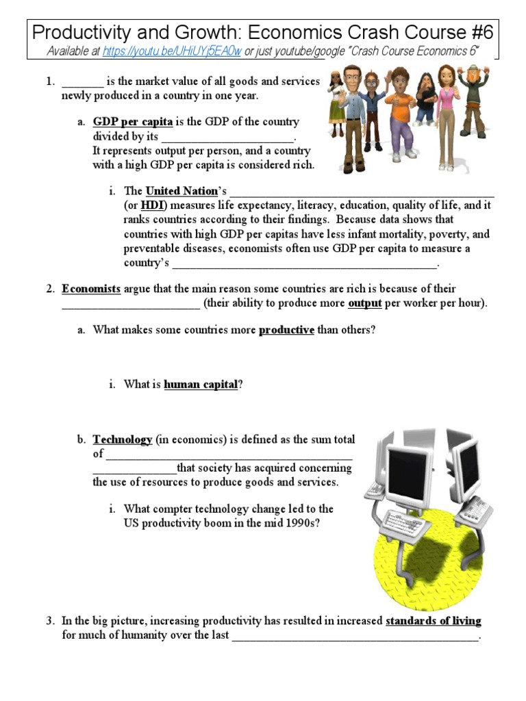 Crash Course - Economics 6 - Productivity and Growth | PDF