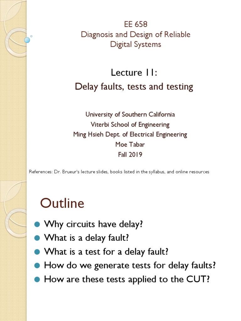 Lecture 11. Delay Testing (Students) | PDF | Electronic Circuits ...