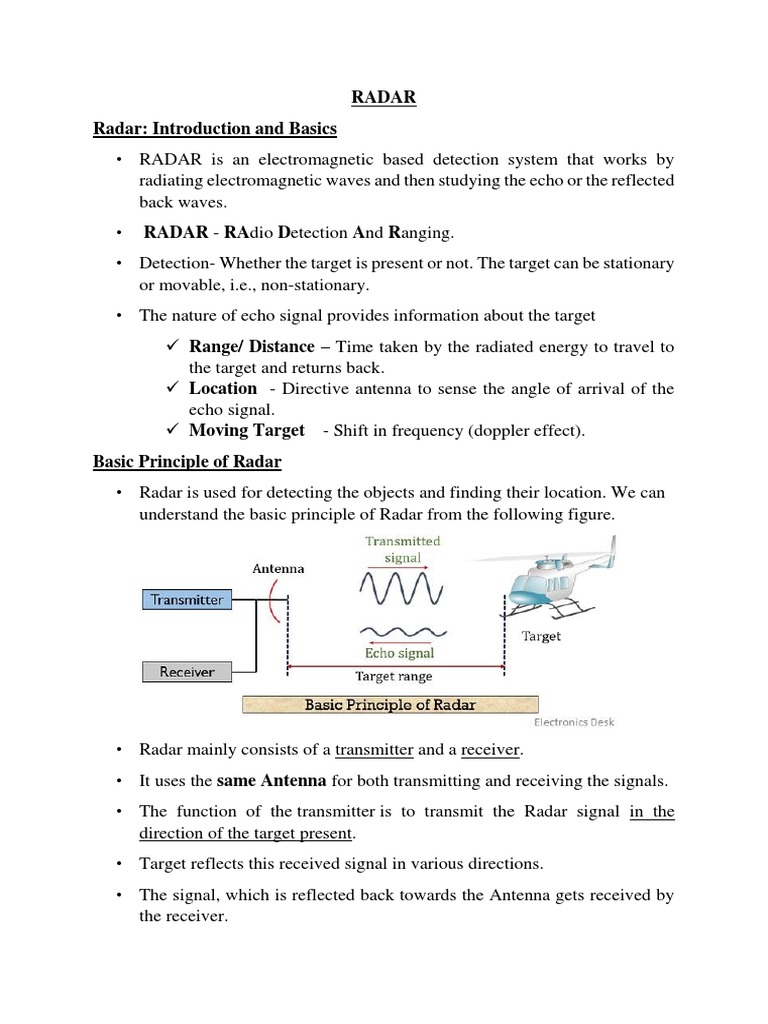 Radar Radar: Introduction and Basics | Download Free PDF | Radar ...