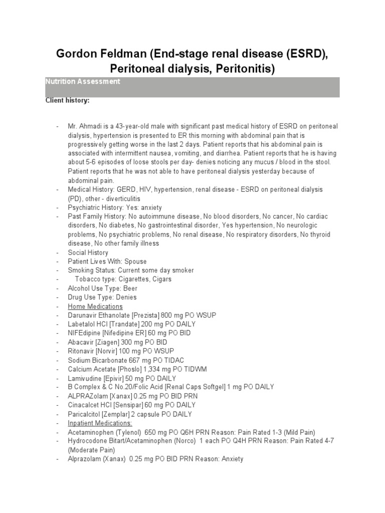 Clinical Renal Case Studies | PDF | Dialysis | Chronic Kidney Disease