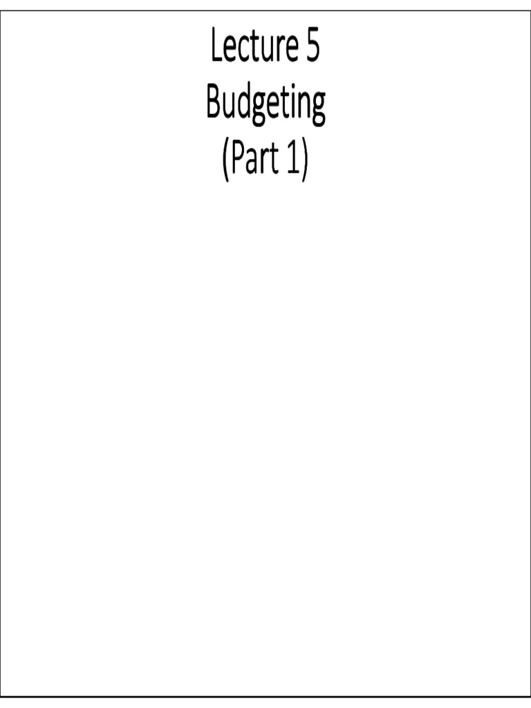 Budgeting Budgeting Budgeting Budgeting (Part 1) (Part 1) (Part 1 ...