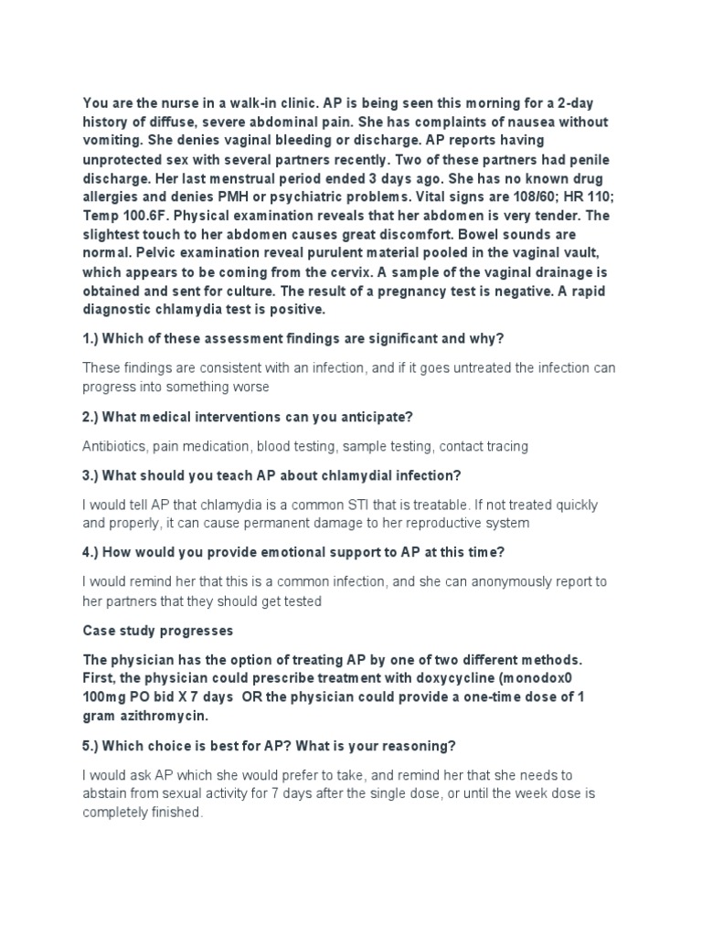 Sti Case Study | PDF | Sexually Transmitted Infection | Mycoplasma