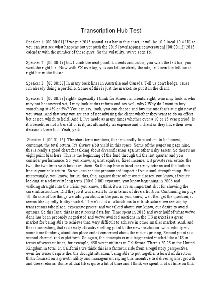 Transcription Hub Test | PDF | Yield (Finance) | Governance