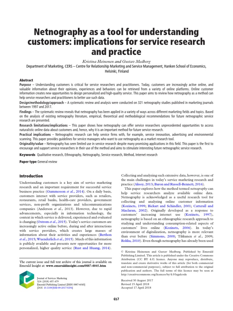 Netnography As A Tool For Understanding Customers: Implications For ...