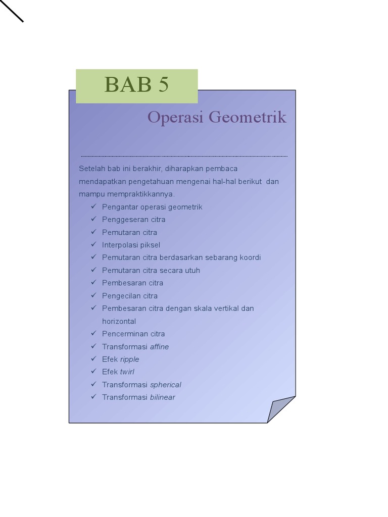 PCD 5 Operasi Geometrik | PDF