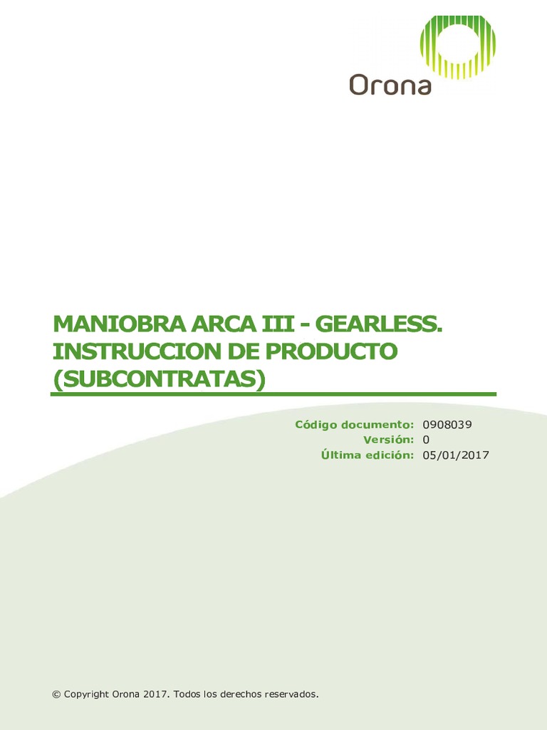 Doku - Pub Orona Arca 3 Manual | PDF