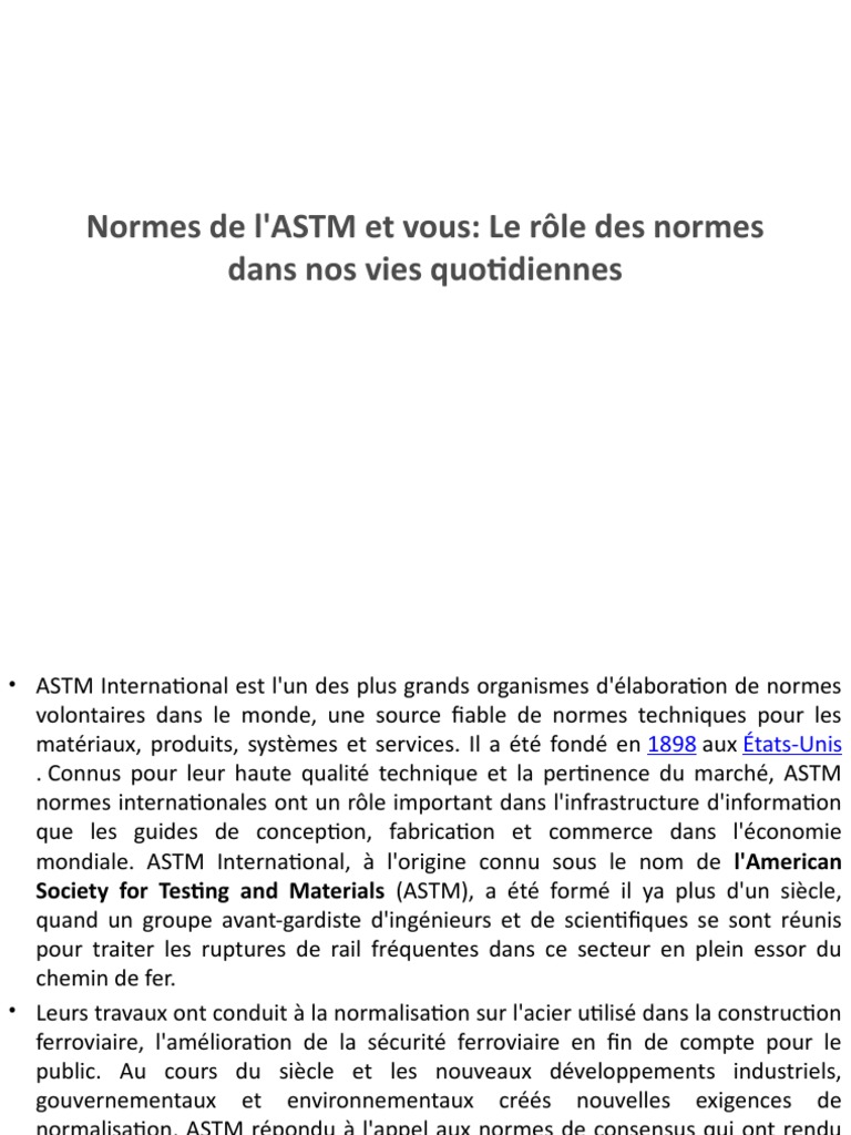 Normes de L - ASTM Et Vous | PDF