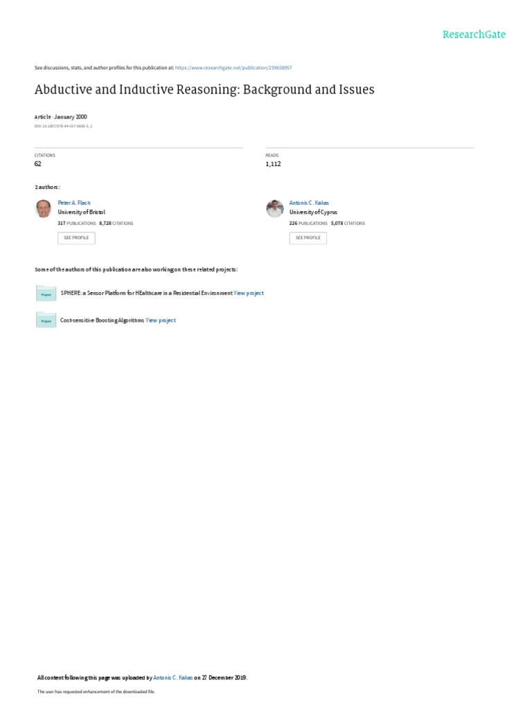 Abduction and Induction - Introduction | PDF | Charles Sanders Peirce ...