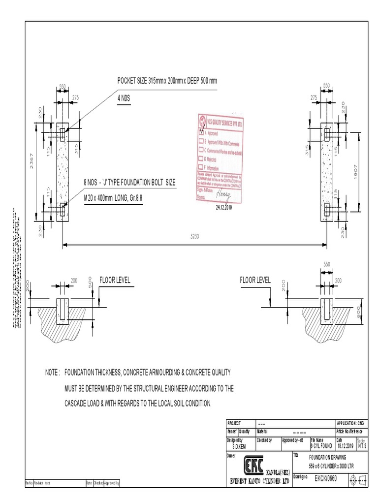 CNG Pump Foundation Specifications | PDF
