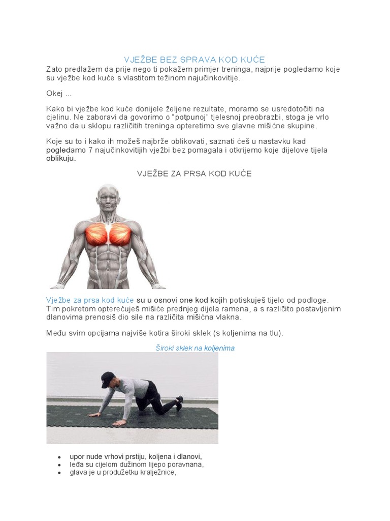 Vjezbe Kod Kuce | PDF