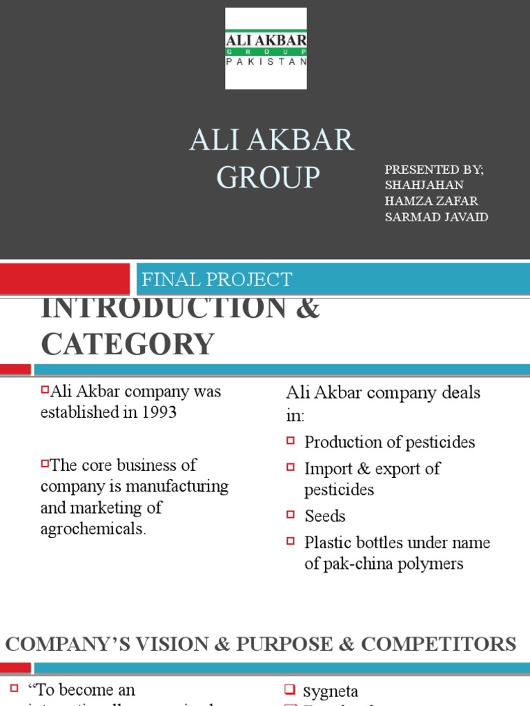 Ali Akbar Group: Final Project | PDF | Pesticide | Business Economics