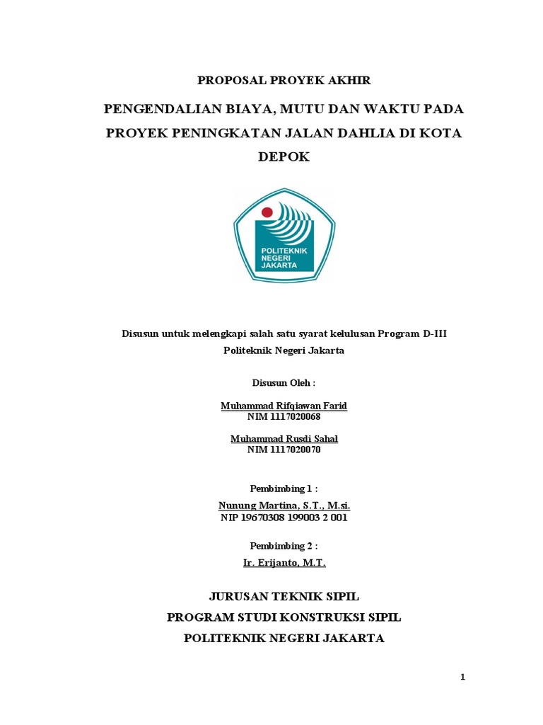 Proposal Proyek Akhir | PDF
