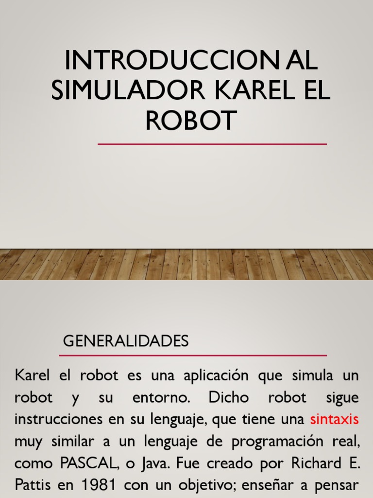 Introduccion A Karel El Robot | PDF | Lenguaje de programación | Compilador