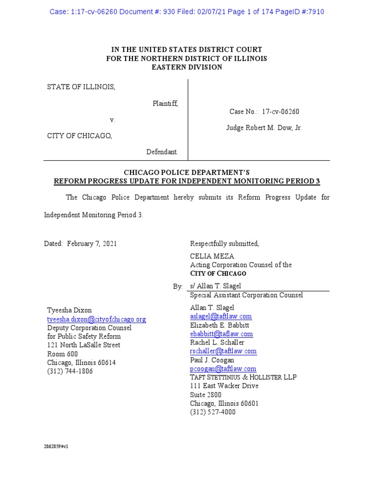Chicago Police Department Reform Progress | PDF | Chicago Police ...