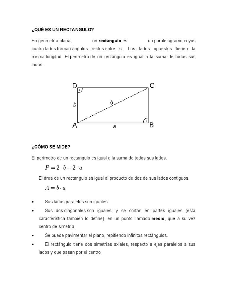 Qué Es Un Rectangulo | PDF