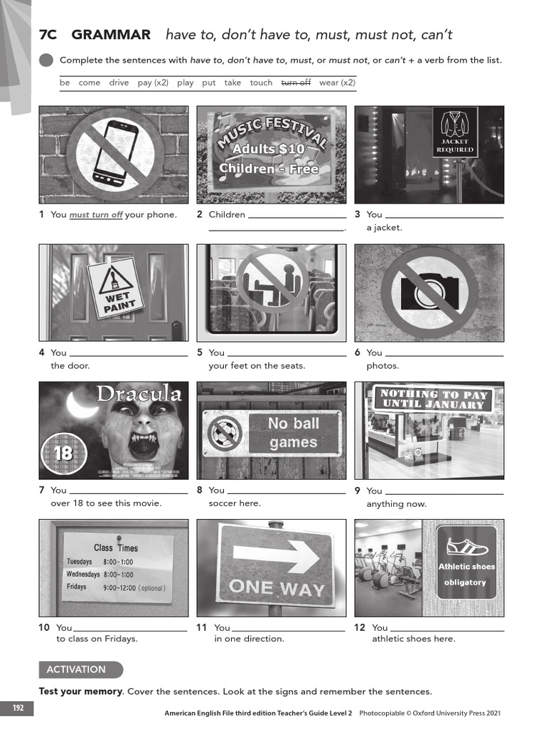 AEF3e Level 2 TG PCM Grammar 7C | PDF