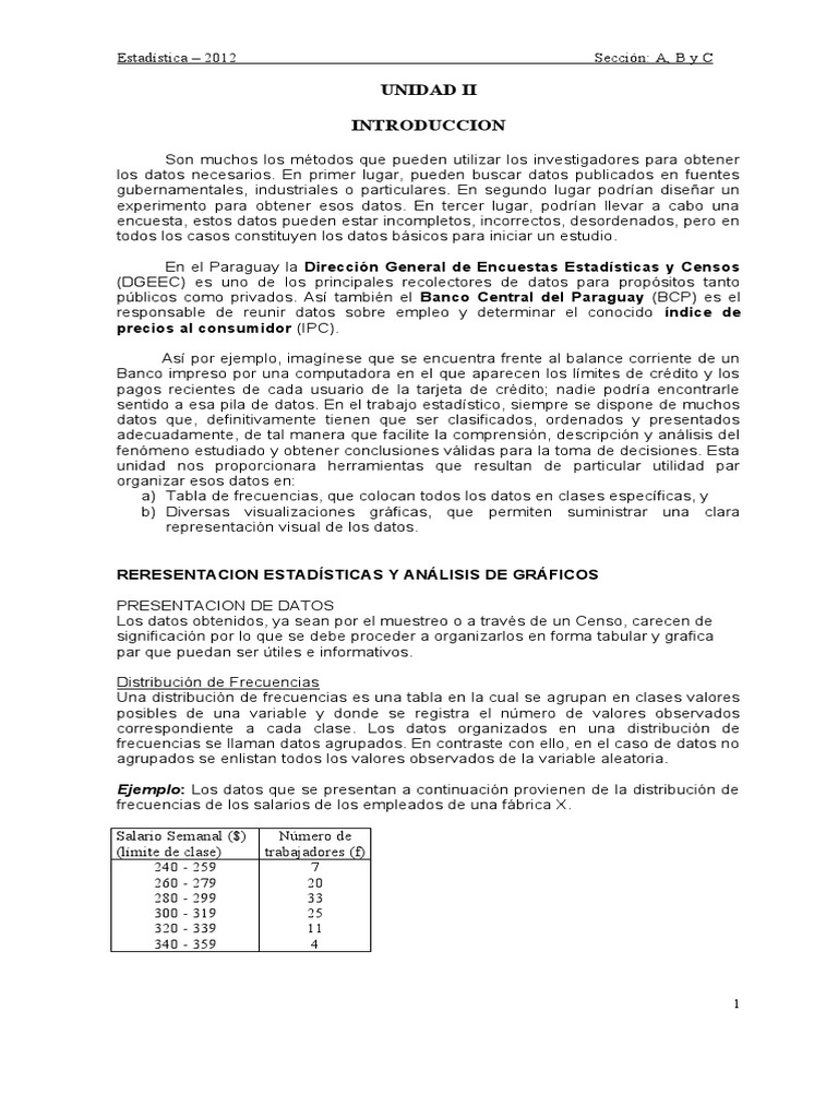 Capitulo 2 | PDF | Histograma | Estadísticas