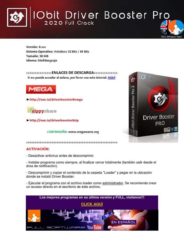 Descarga y Activación de Driver Booster 8 | PDF | Tecnología