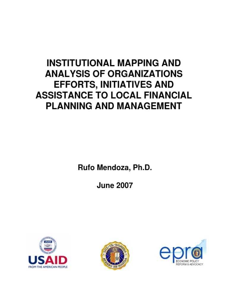 Institutional Mapping and Analysis of Organizations' Efforts ...