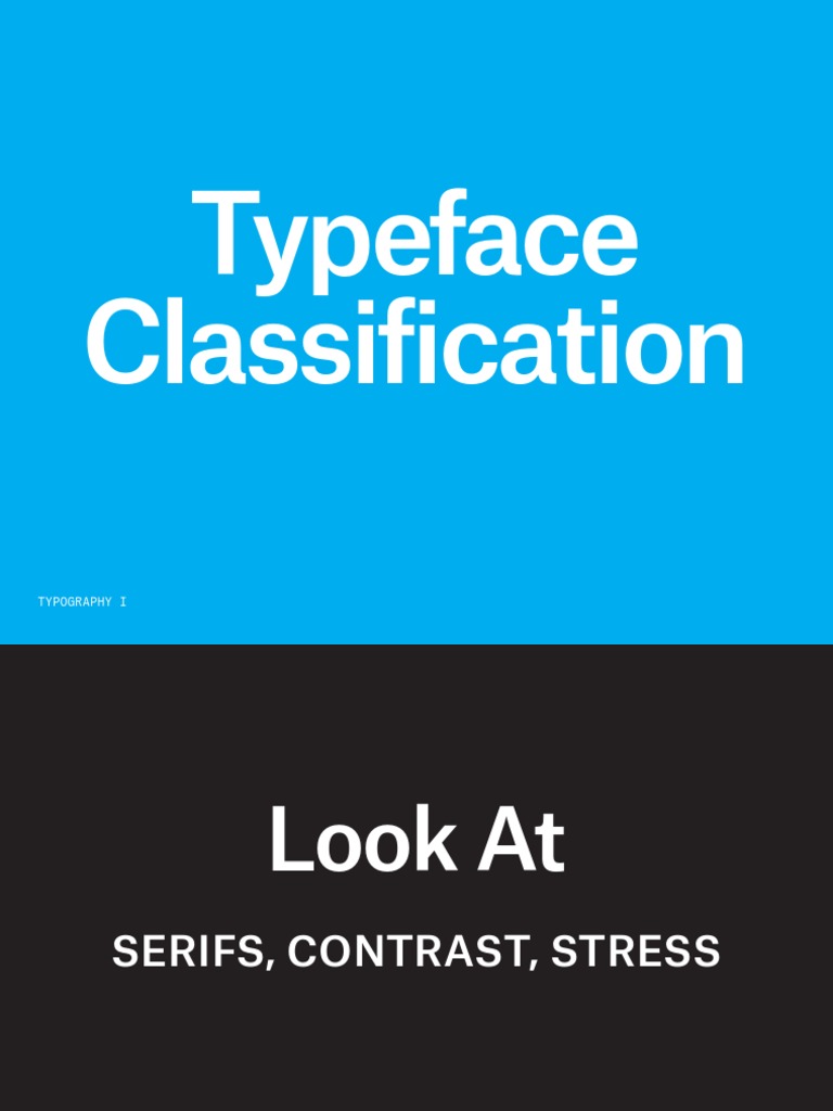 Typeface Classification: Typography I | PDF | Serif | Typefaces