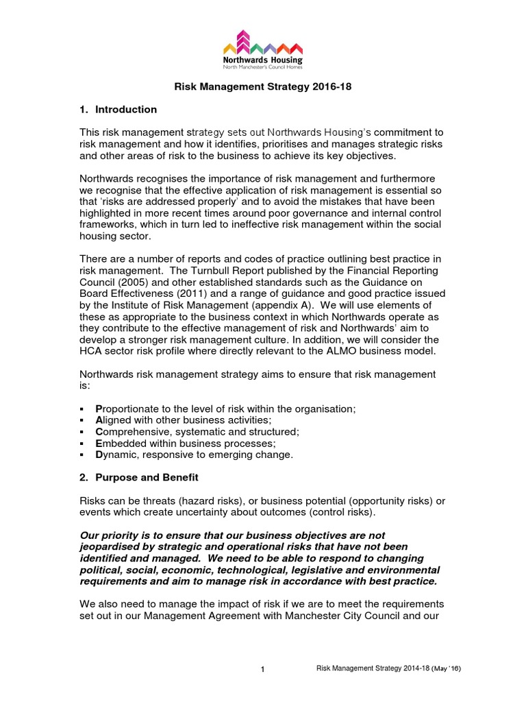Northwards Housing Risk Management Strategy | PDF | Risk Management ...