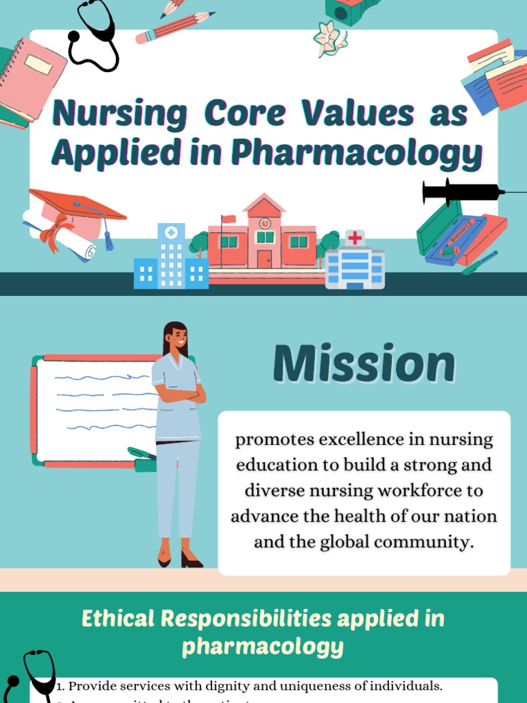 Nursing Core Values As Applied in Pharmacology | PDF | Self-Improvement