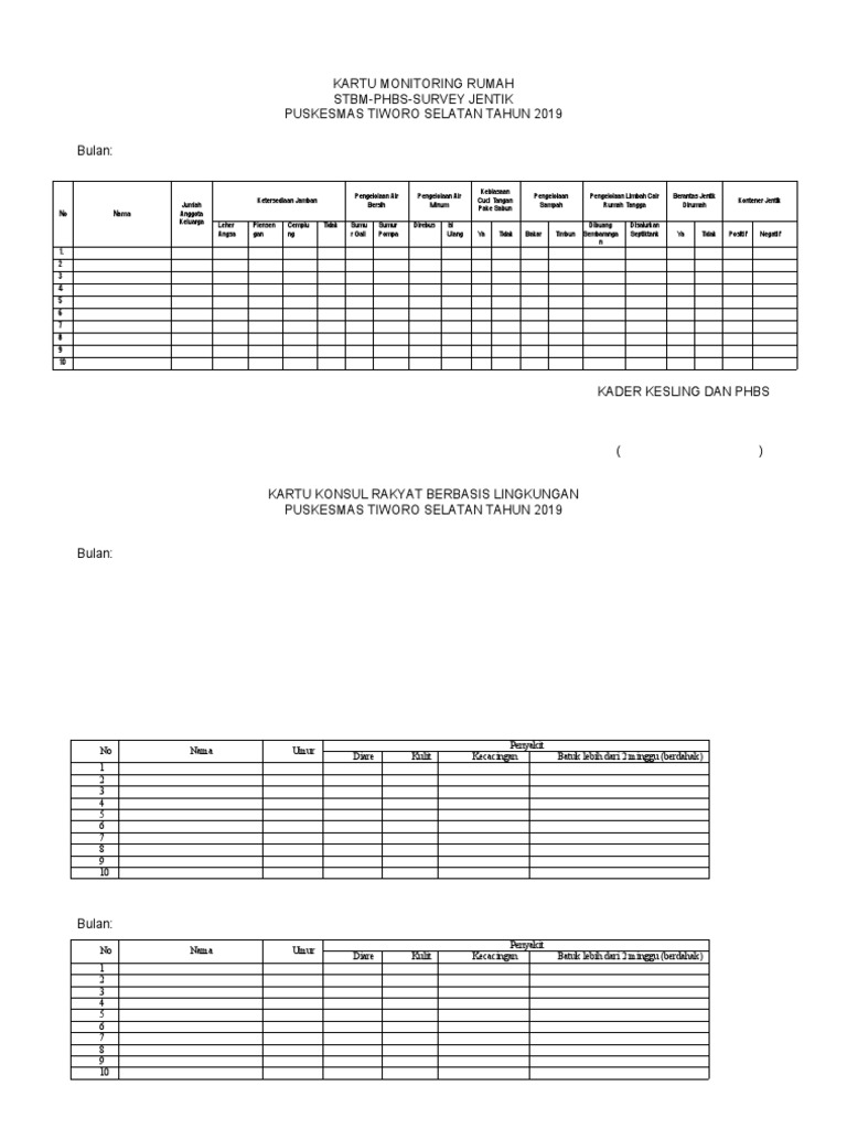 Buku Kunjungan Rumah | PDF